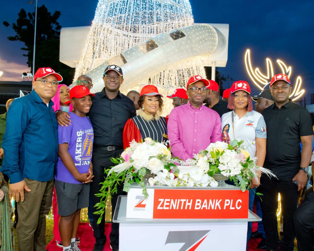 Zenith Bank Lights Up Ajose Adeogun Street, Lagos For Christmas ...